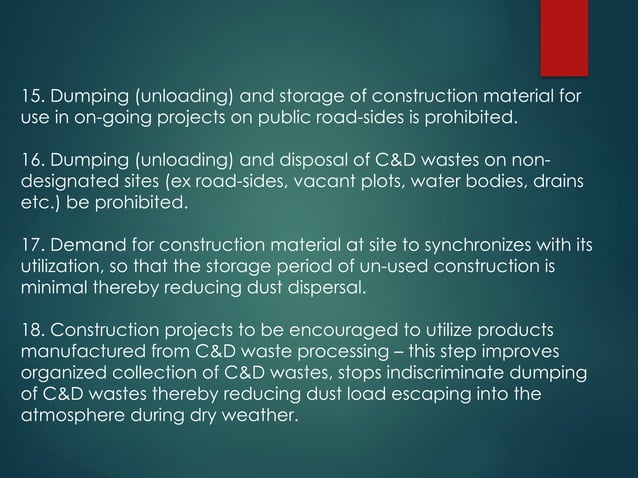 C&D waste management and onsite Dust Mitigation .pptx