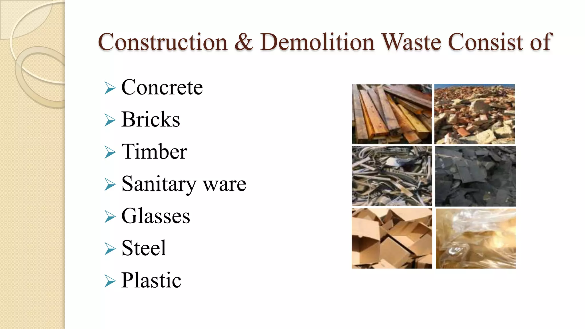 C & d waste management in india | PPTX