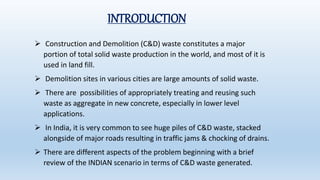 construction and demolition waste management | PPT