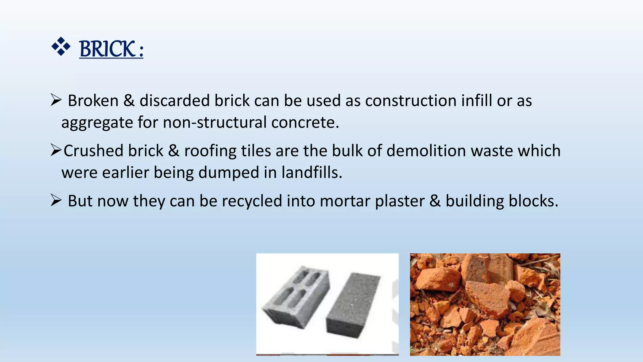 Construction and demolition waste ppt | PPTX
