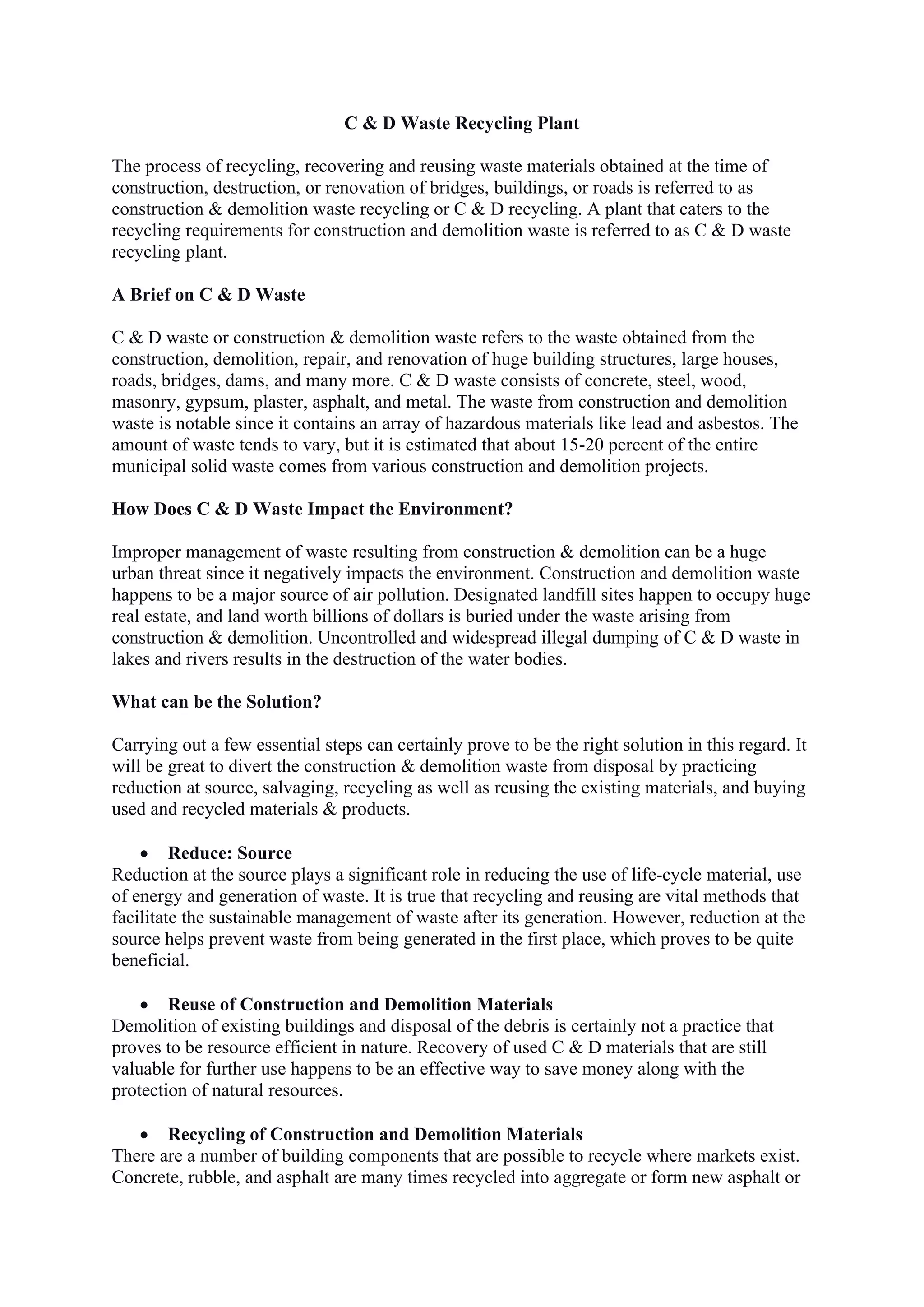 C & D Waste Recycling Plant Manufacturers.pdf