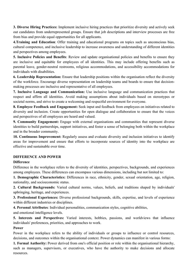 Cultural Diversity at Workplace unit 2- Exploring Difference | PDF