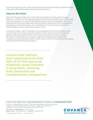 End-to-End Drug & Diagnostic Development Support for a New Immuno ...