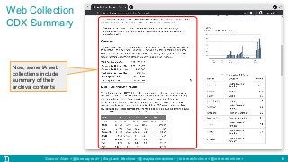CDX Summary: Web Archival Collection Insights | PPT