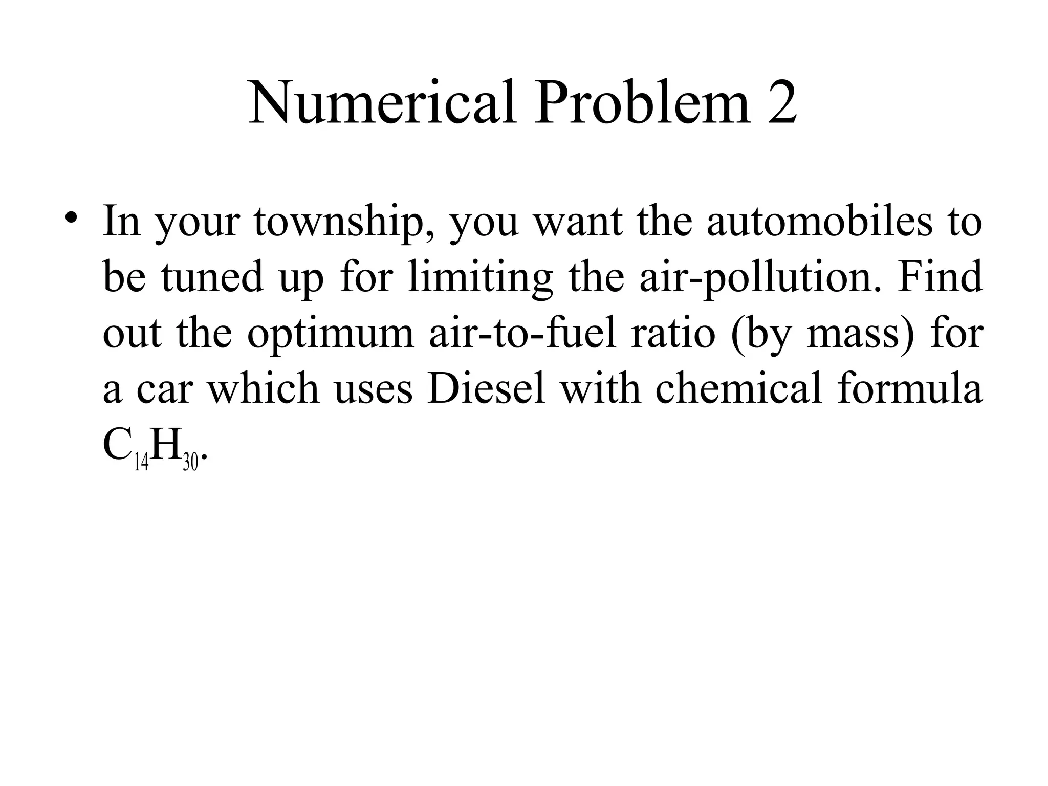 Ce 105 12 air pollution - numerical problems | PPT