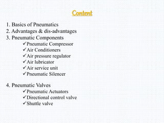 Pneumatic Control System & ITS Components | PPTX