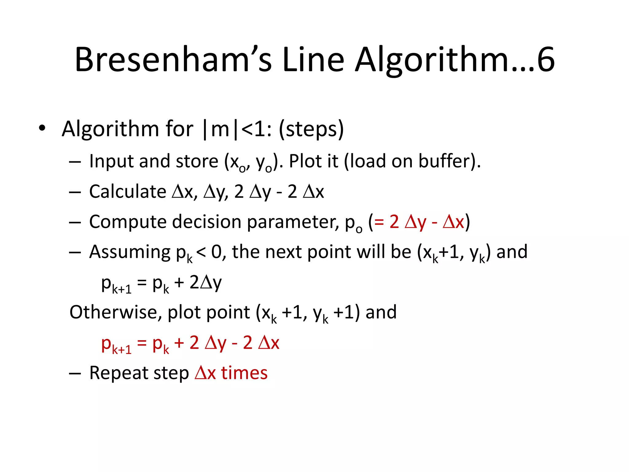 scan conversion of point , line and circle | PDF