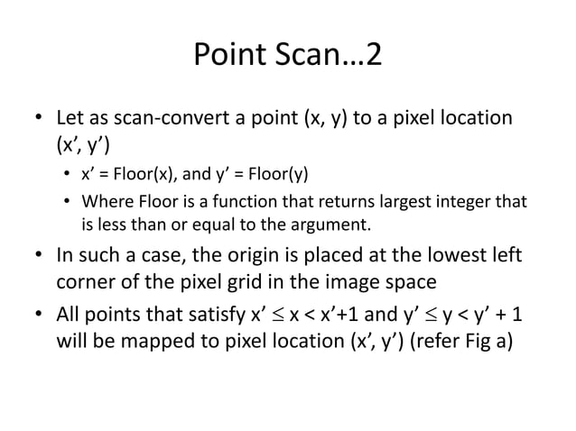 scan conversion of point , line and circle | PDF | Graphics Software ...