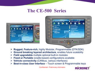 Micronet CE500 Mobile Data Terminal Presentation | PPTX