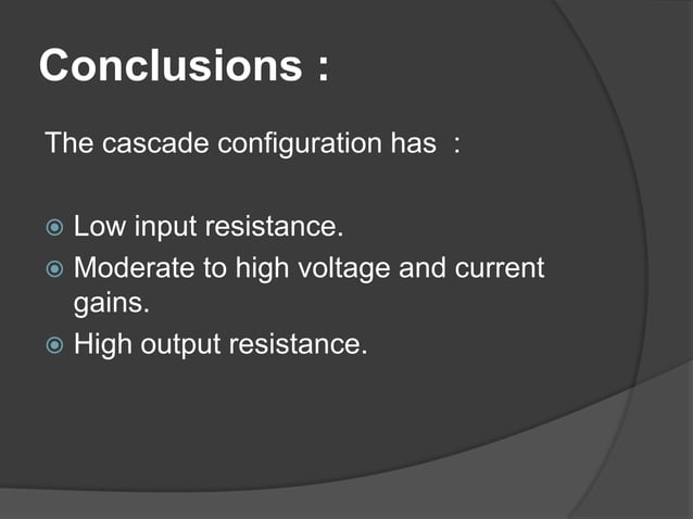 CE CB (cascade) amplifier | PPTX | Consumer Electronics | Technology & Computing