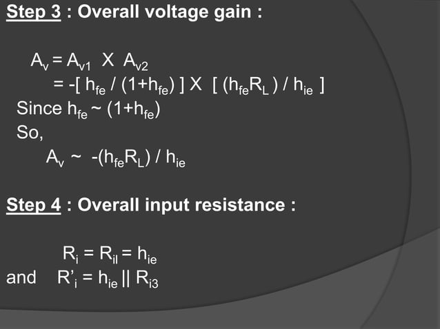 CE CB (cascade) amplifier | PPTX | Consumer Electronics | Technology & Computing