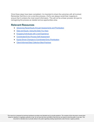 Department of Housing and Urban Development – CE Equity Coordinated ...