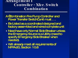 Power Supplies for Electric Motor Driven Fire Pumps | PPT
