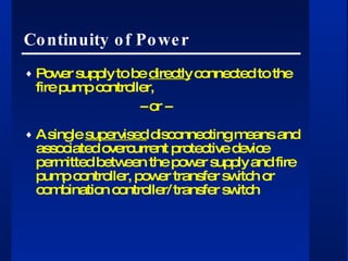 Power Supplies for Electric Motor Driven Fire Pumps | PPT