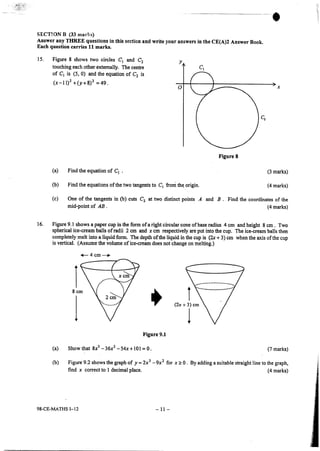 Ce Maths 1998 Paper1(E) | PDF