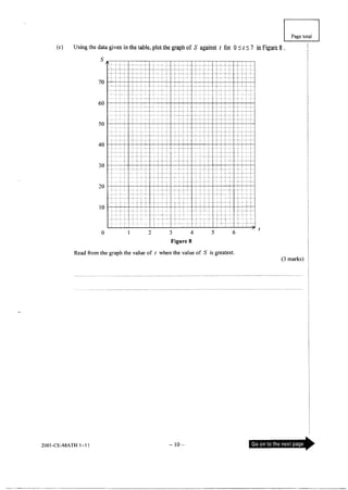 Ce Maths 2001 Paper1(E) | PDF