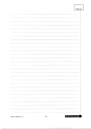Ce Maths 2001 Paper1(E) | PDF