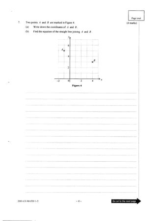 Ce Maths 2001 Paper1(E) | PDF