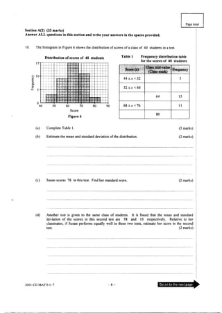 Ce Maths 2001 Paper1(E) | PDF