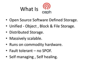 Ceph and Openstack in a Nutshell | PPTX | Cloud Computing | Internet
