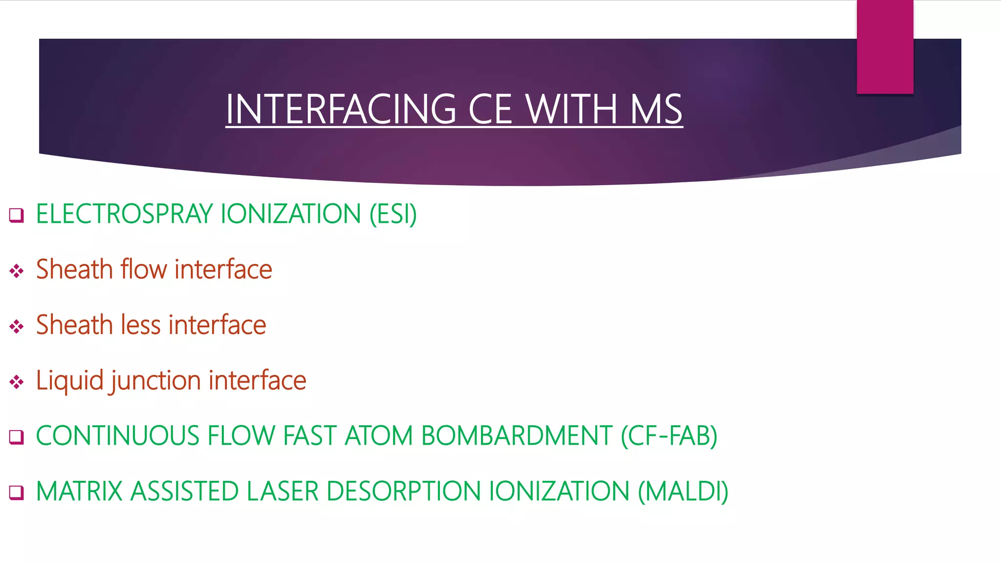 Capillary Electrophoresis-Mass Spectrometry | PPTX