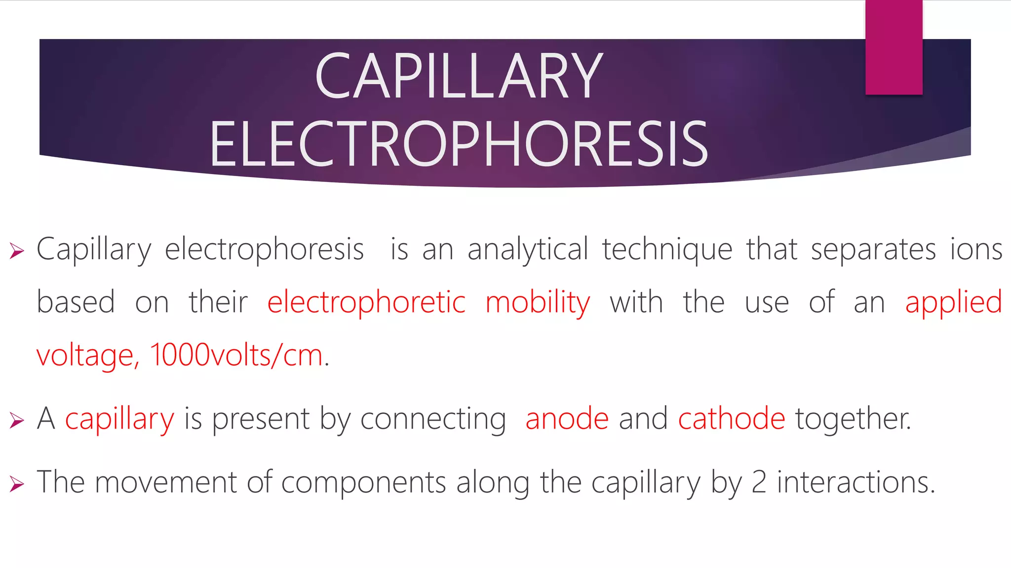 Capillary Electrophoresis-Mass Spectrometry | PPTX