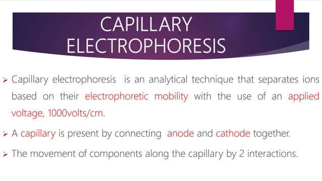 Capillary Electrophoresis-Mass Spectrometry | PPTX