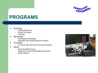 COMPUTER EXPLORERS Overview | PPT