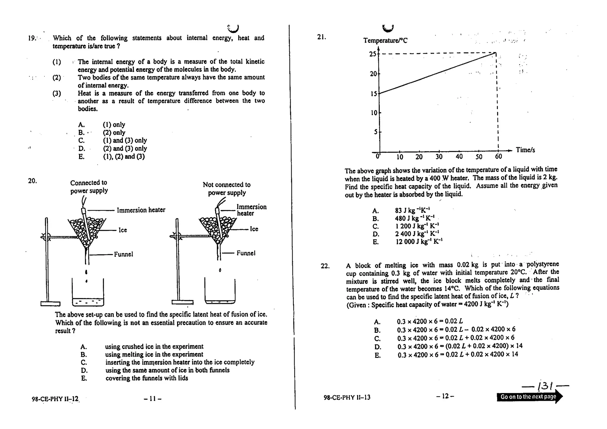 Ce Physics 1998 Paper2(E) | PDF