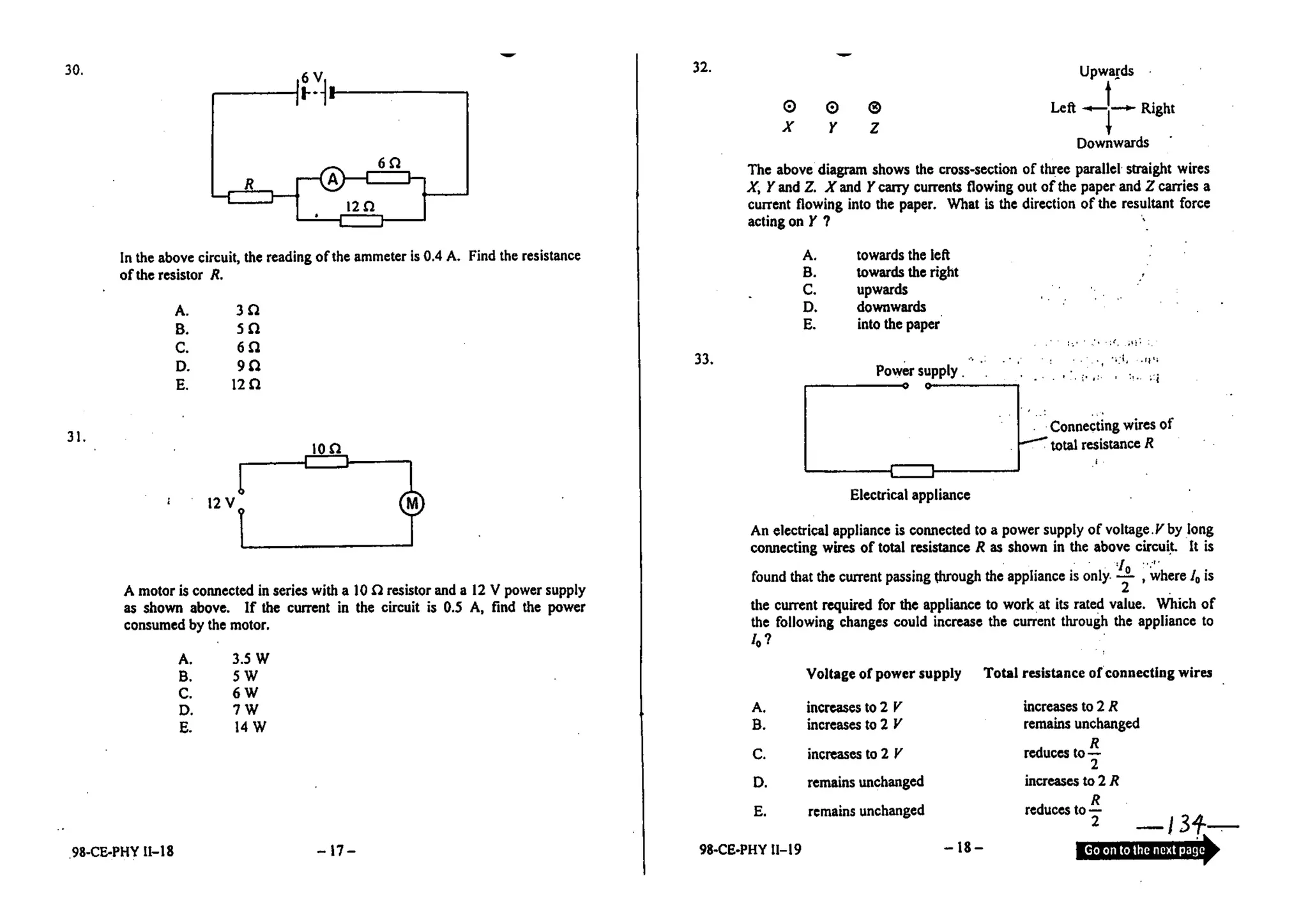 Ce Physics 1998 Paper2(E) | PDF