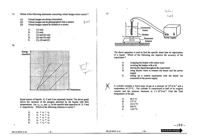 Ce Physics 1999 Paper2(E) | PDF
