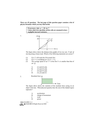 Ce Physics 2002 Paper2(E) | PDF
