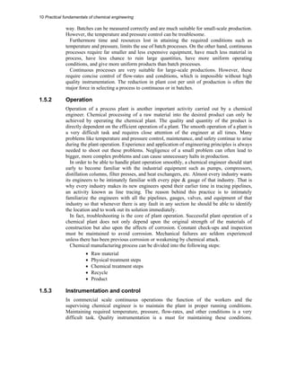 Chapter 1: Practical Fundamentals of Chemical Engineering | PDF