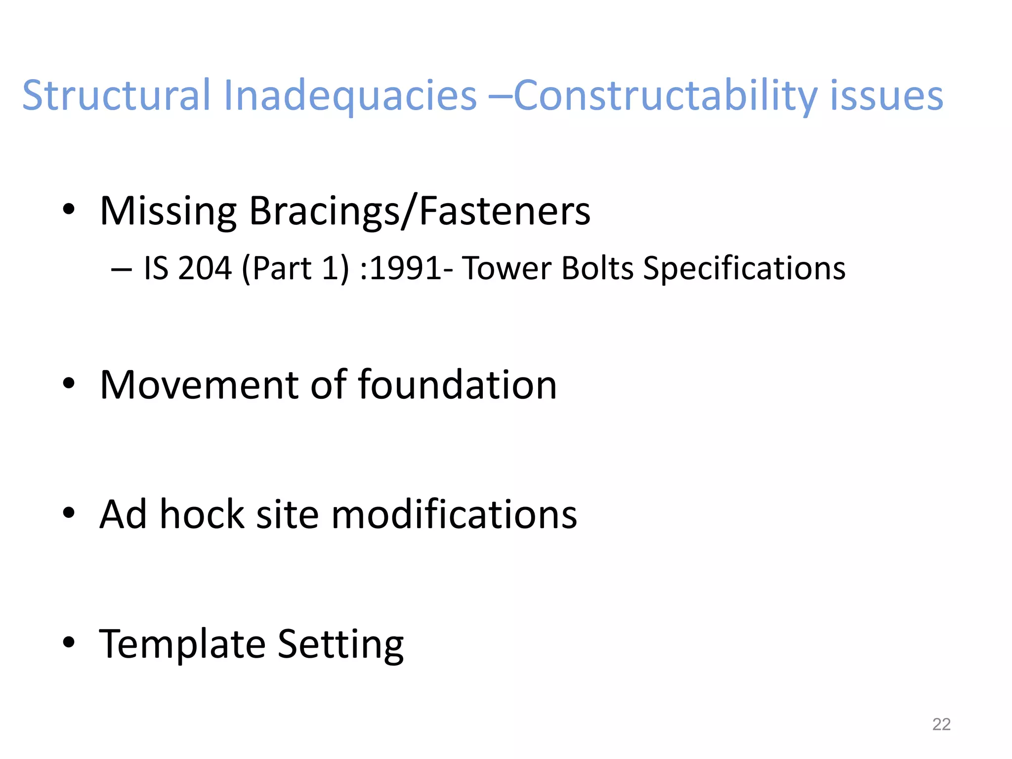 Construction of telecommunication towers | PDF