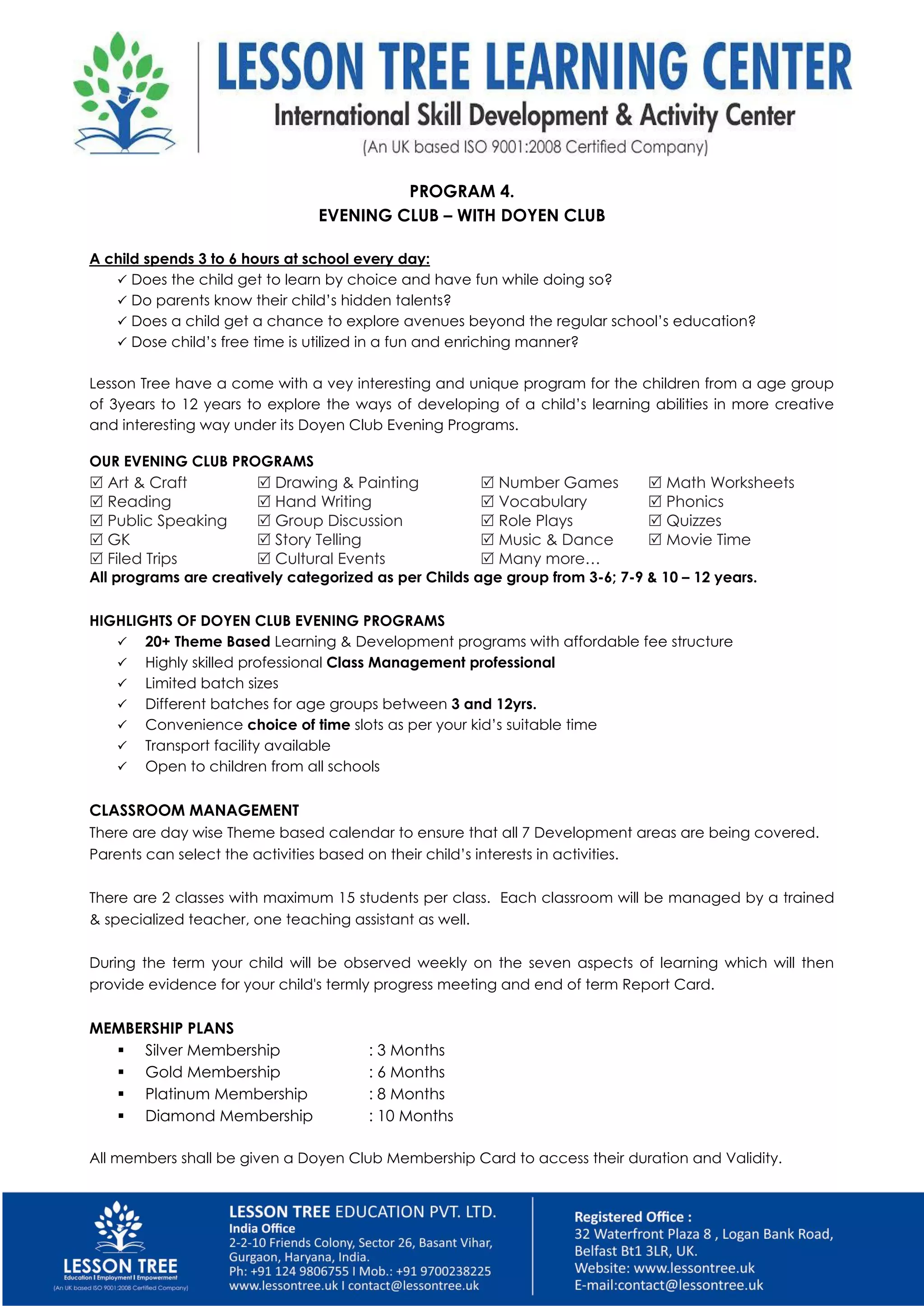 About Lesson Tree & Courses | PDF | Professional School | Postgraduate ...