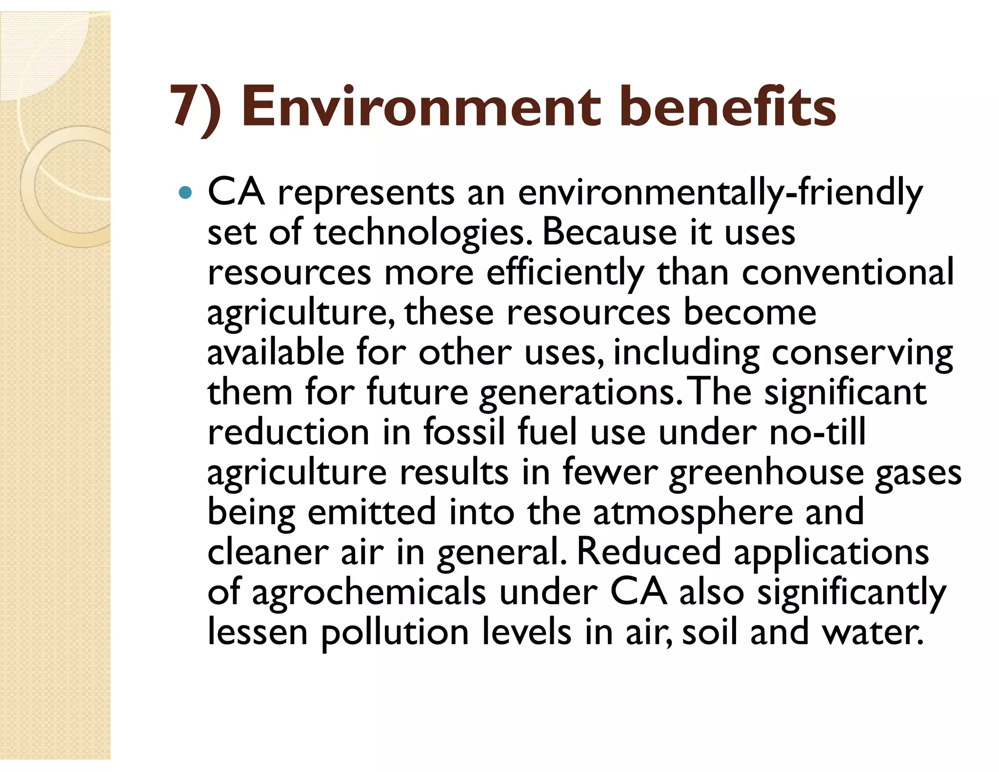 Benefits of Conservation Agriculture presentation for Conference on ...