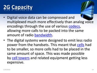 Second Generation of Cellular Telephone Technology(2G) | PPTX