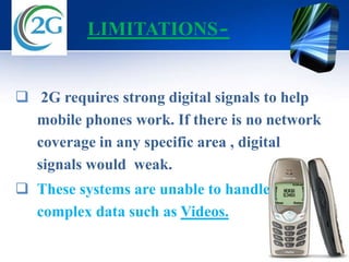 Second Generation of Cellular Telephone Technology(2G) | PPTX | Digital ...