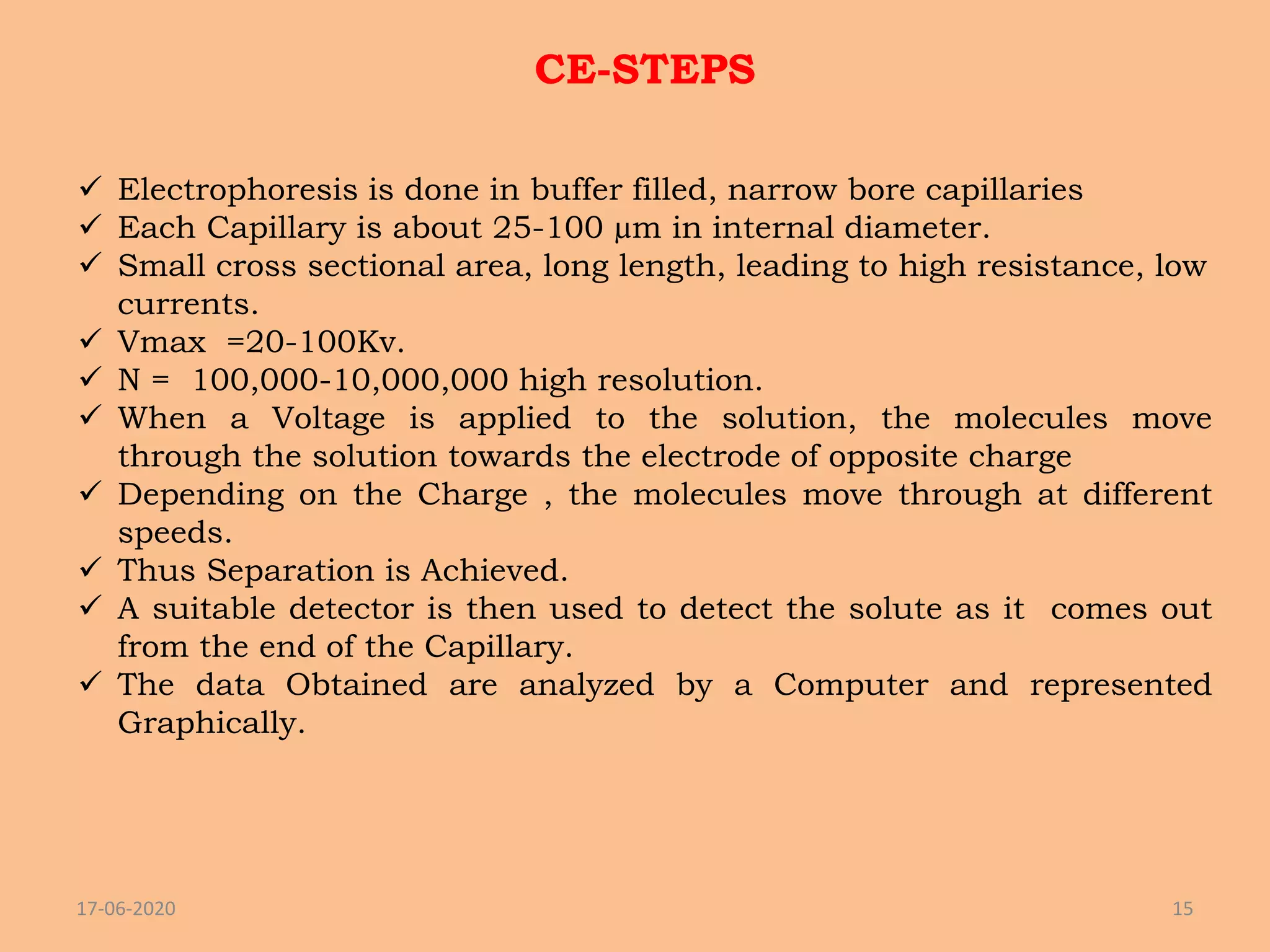 Capillary electrophoresis | PPTX