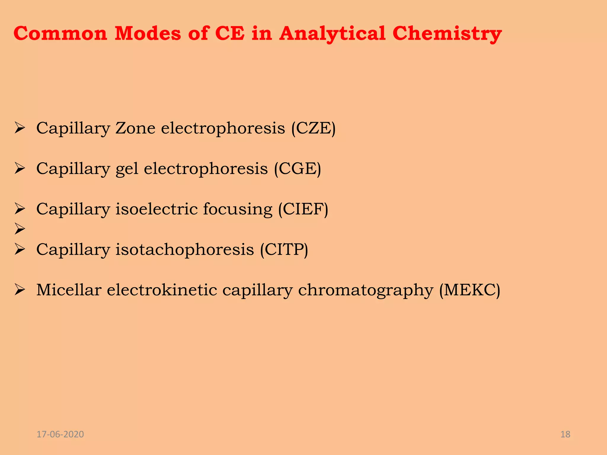 Capillary electrophoresis | PPTX