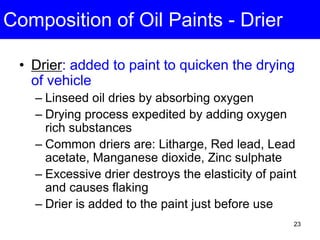 Paints - oil paint, distemper, varnish, wax- composition and uses. | PPT