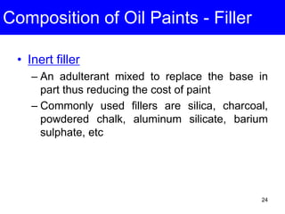 Paints - oil paint, distemper, varnish, wax- composition and uses. | PPT