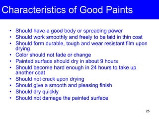 Paints - oil paint, distemper, varnish, wax- composition and uses. | PPT