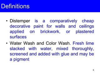 Paints - oil paint, distemper, varnish, wax- composition and uses. | PPT