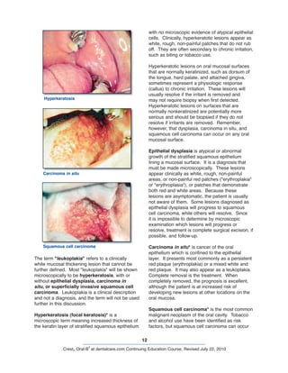 Differential Dignosis of Oral Mucosal lesions | PDF