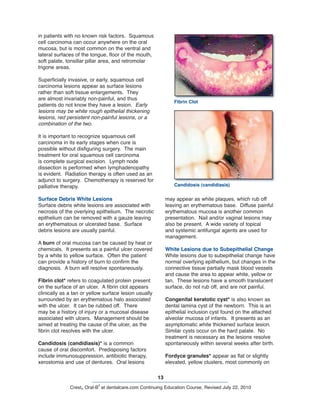 Differential Dignosis of Oral Mucosal lesions | PDF