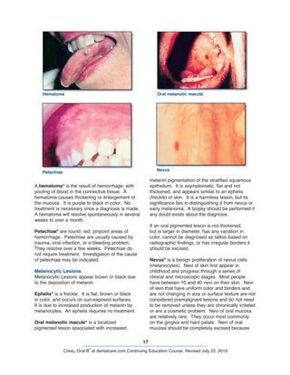 Differential Dignosis of Oral Mucosal lesions | PDF