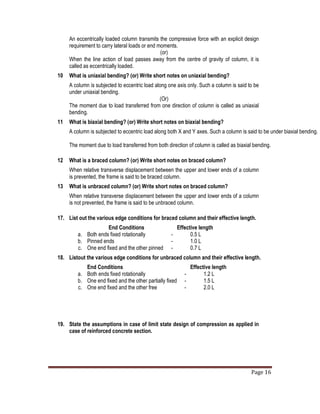 Ce1302 design of rc elements | PDF