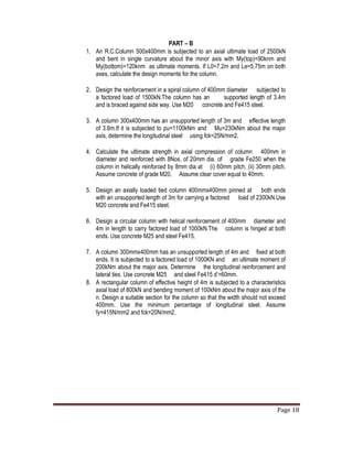 Ce1302 design of rc elements | PDF