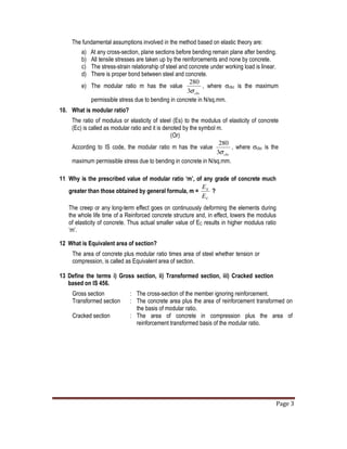 Ce1302 design of rc elements | PDF